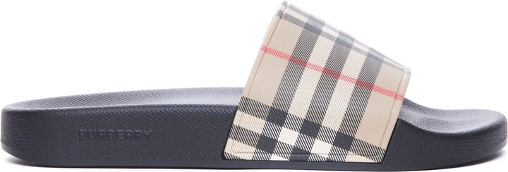 Burberry Check Slippers - ShopStyle Sandals