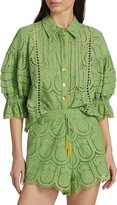 Farm Rio Pineapple Eyelet Blouse - ShopStyle Tops