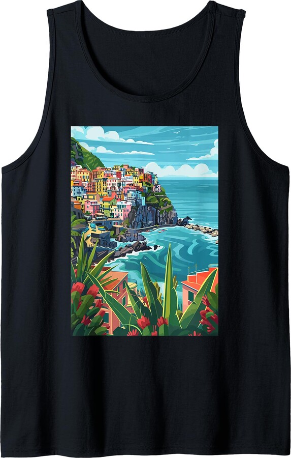 Italy Theme Minimalist Art (Cinque Terre) Cinque Terre Italy Aesthetic ...