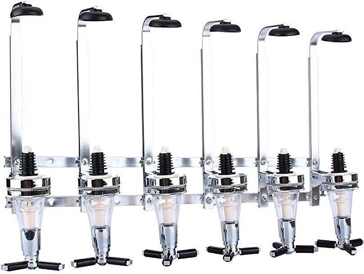 Oypla 6 Bottle Wall Mounted Spirit Drink Dispenser Shot Measurer ...