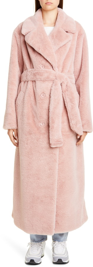 Stand Studio Faustine Long Faux Fur Coat - ShopStyle