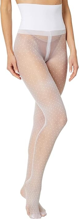 Commando Chic Dot Sheer HF042 (White) Sheer Hose - ShopStyle Hosiery