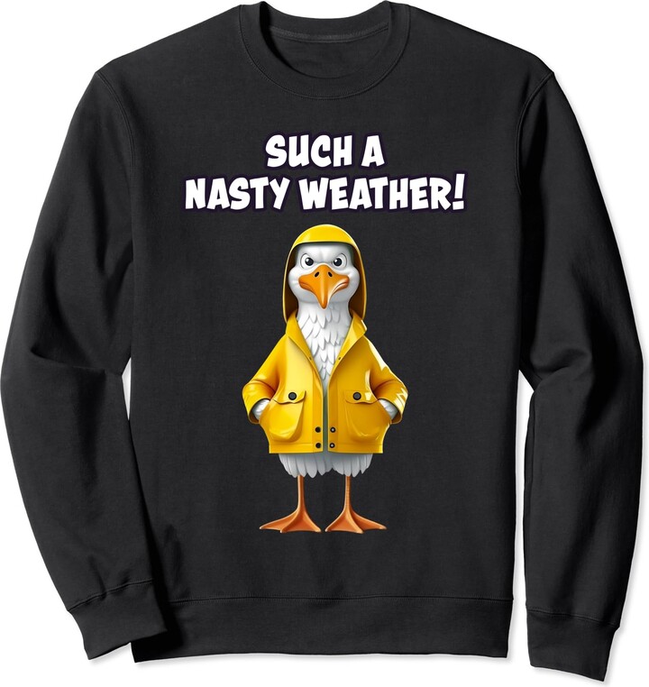 Nasty Weather Fun Outfit Such A Nasty Weather! – Funny Cartoon Seagull ...
