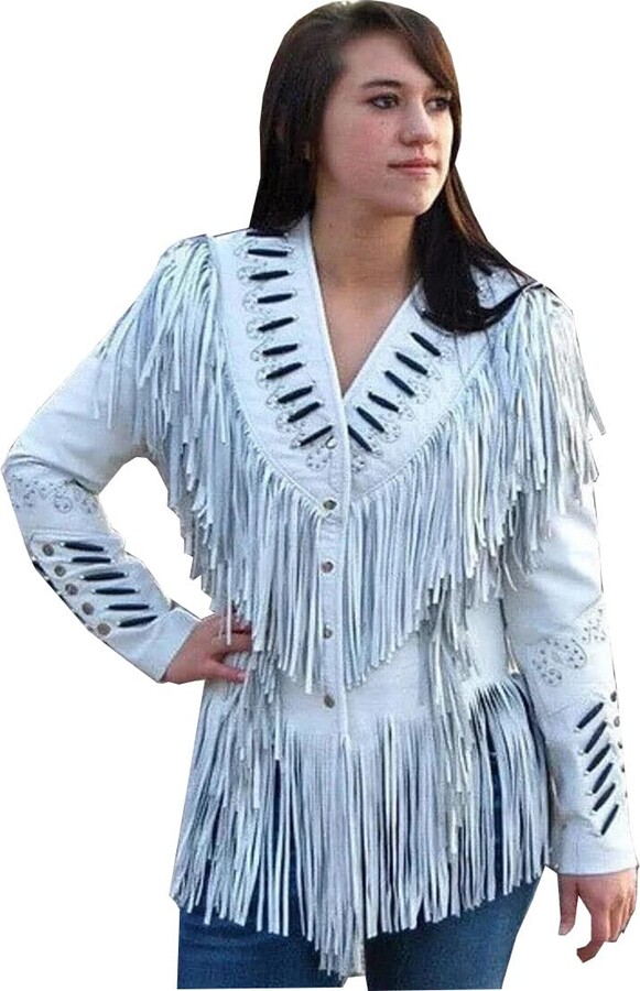 NAYA Leather Cowboy/Native American Western Women's Lamb Leather Jacket ...