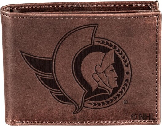 Evergreen NHL Ottawa Senator Brown Leather Bifold Wallet Officially ...