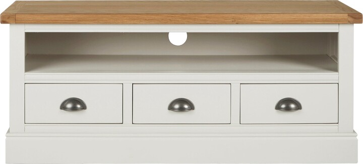 Dunelm Compton Ivory Large TV Stand Cream and Brown - ShopStyle