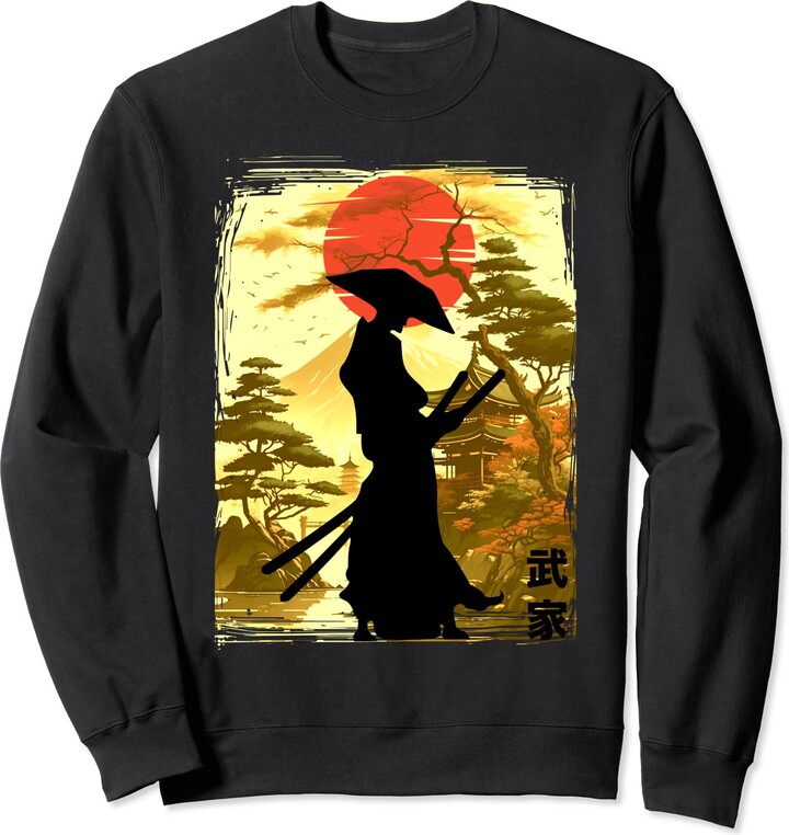 Vintage Japanese Style Warrior Samurai Bushido Vintage Japanese Art ...