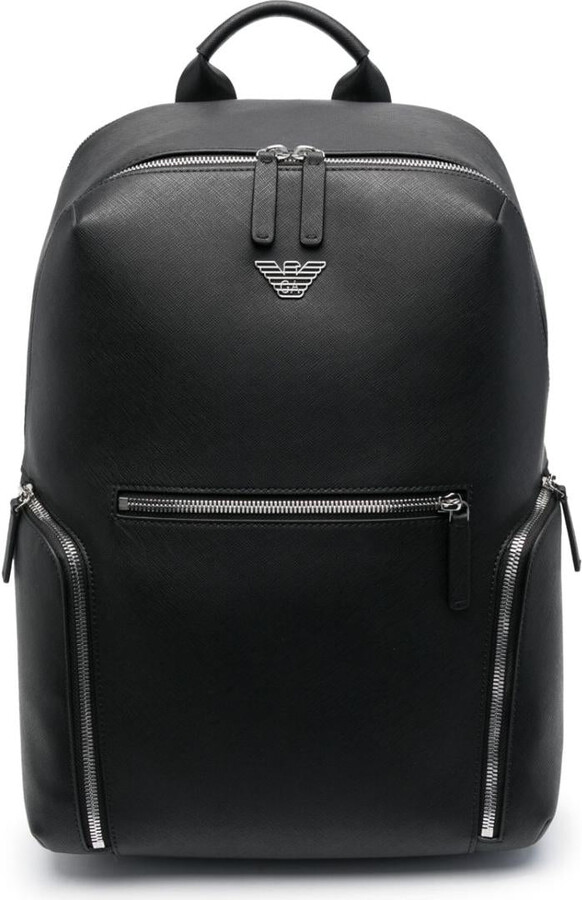 Emporio Armani Leather backpack - ShopStyle