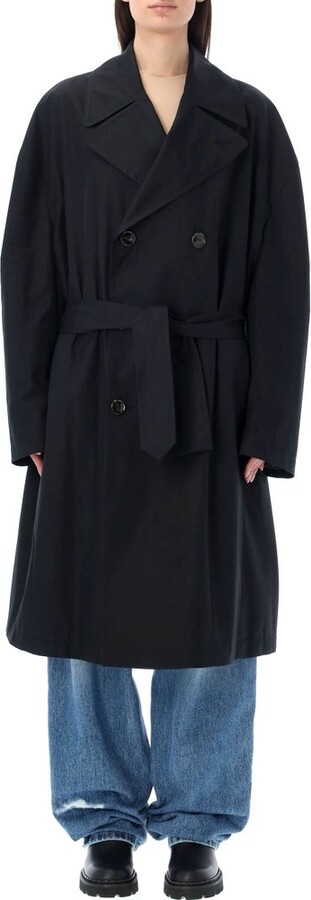 MM6 MAISON MARGIELA Double-Breasted Oversize Trench Coat - ShopStyle