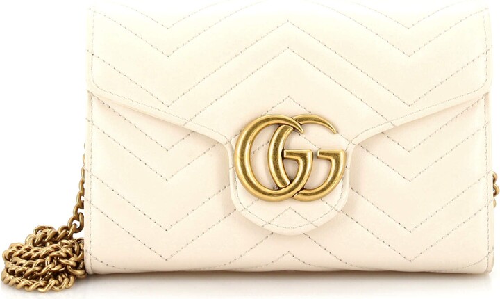 Gucci GG Marmont Chain Wallet Matelasse Leather Mini - ShopStyle