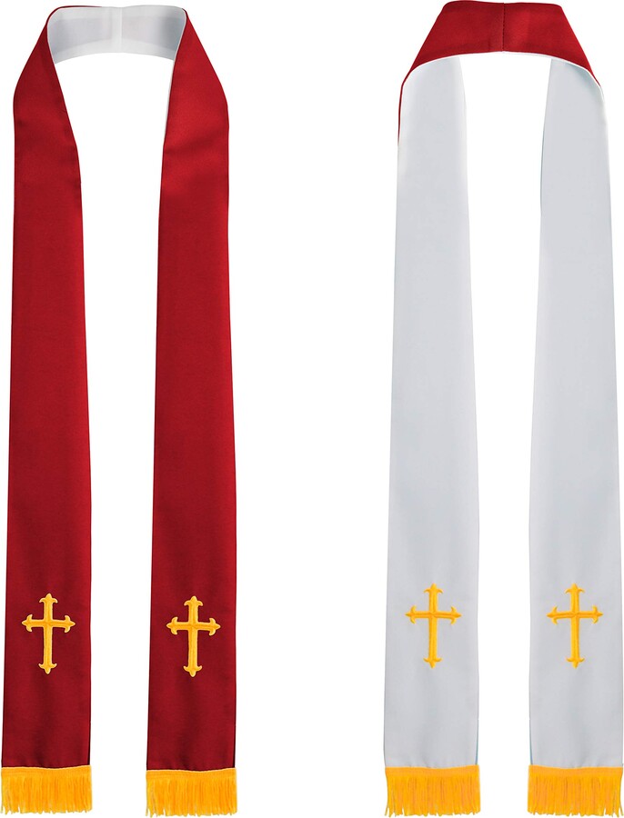 IvyRobes Unisex Aadult's Reversible Church Clergy Stole Choir Priest ...