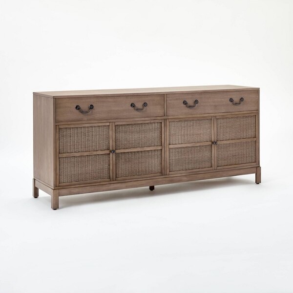 Threshold designed w/Studio McGee Brandeis Woven TV Stand for TVs up to ...