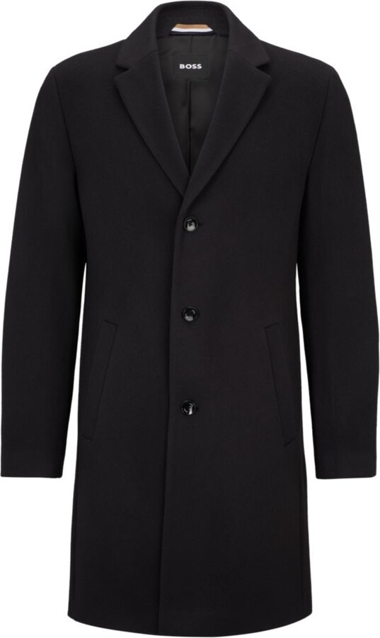 HUGO BOSS Wool-blend coat with full lining - ShopStyle