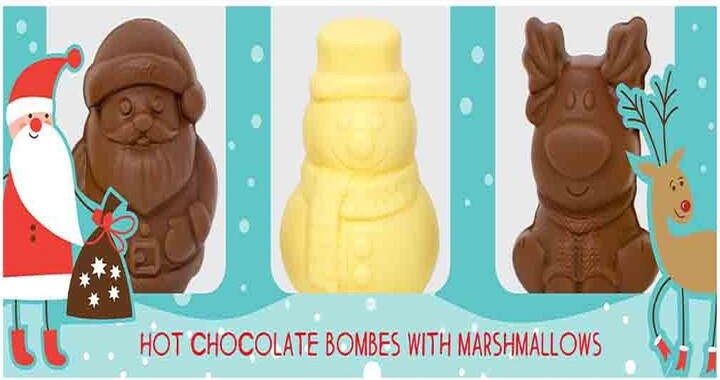 Cocoba Set of Three Christmas Character Hot Chocolate Bombes 150g ...