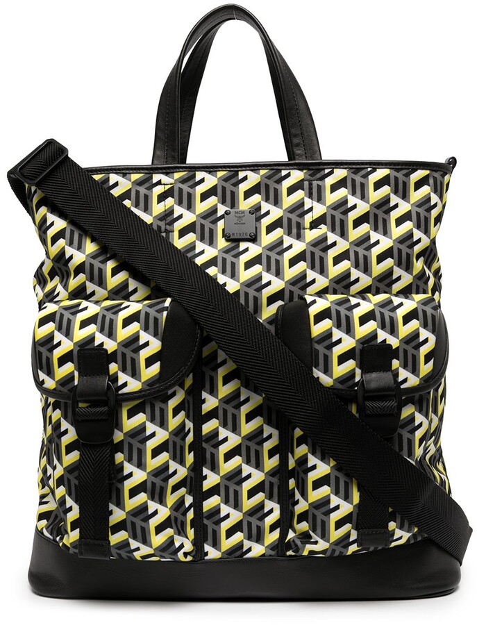 MCM Large Cubic-Monogram Tote Bag - ShopStyle