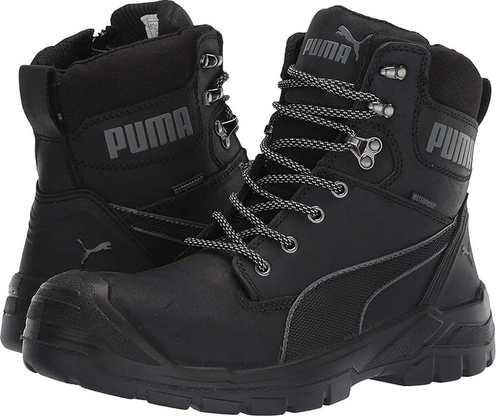 PUMA Safety Conquest Waterproof Composite Toe EH Zip (Black) Men's ...