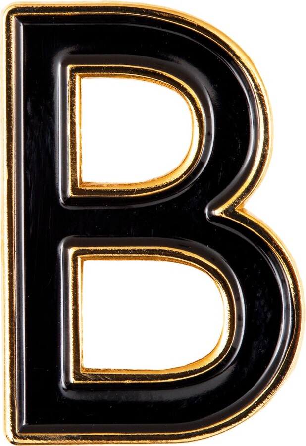 Make Heads Turn Women's Black Enamel Letter B Pin - ShopStyle