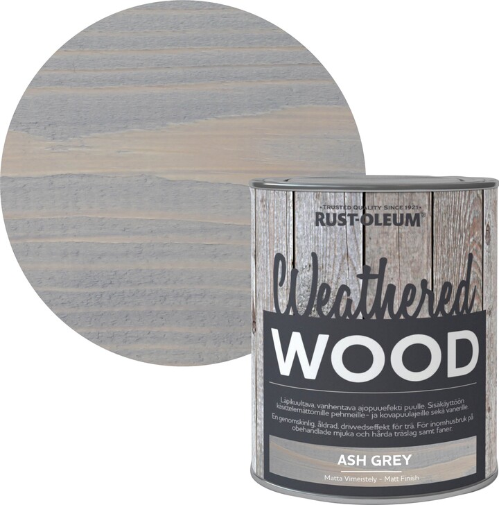 Rust-Oleum Ash Grey Matt Weathered Wood Paint 750ml Ash (Grey ...