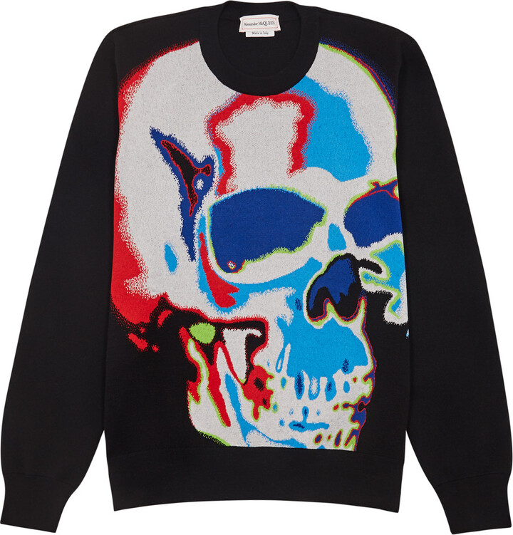 Alexander McQueen Solarised Jacquard Wool-blend Jumper - ShopStyle ...