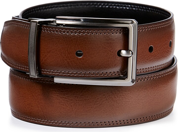 Perry Ellis Portfolio Men's Classic Reversible Leather Belt - ShopStyle