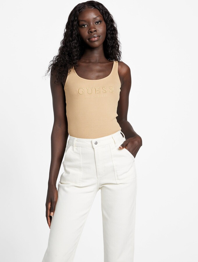 Guess Factory Anne Logo Tank - ShopStyle Tops