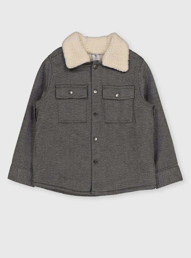 Tu Grey Grey Borg Lined Shacket - ShopStyle Boys' Outerwear