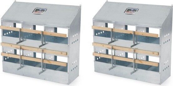 Brower 406B Galvanized Steel 6 Hole, 30 Bird Outdoor Poultry Nest ...