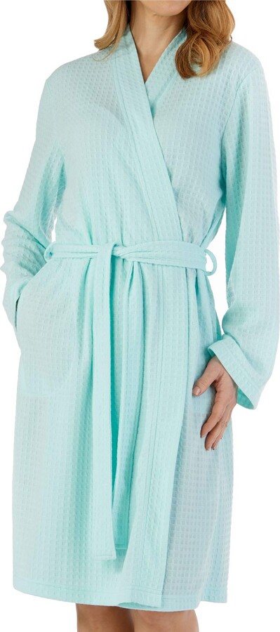 Slenderella HC3300 Women's Mint Green Cotton Robe Dressing Gown XLarge ...