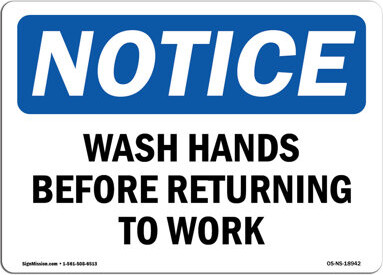 SignMission Wash Hands before Returning to Work Sign - ShopStyle Home ...