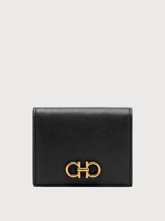 Ferragamo Women Gancini compact wallet Black - ShopStyle