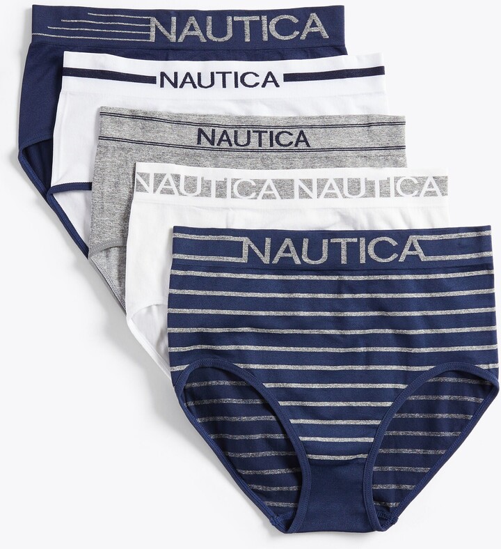 Nautica Womens Seamless Logo Brief, 5-Pack - ShopStyle Panties