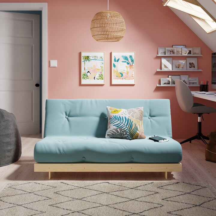 Dunelm Return - Mito Double Futon, Duck Egg Mito Cotton Duck Egg ...