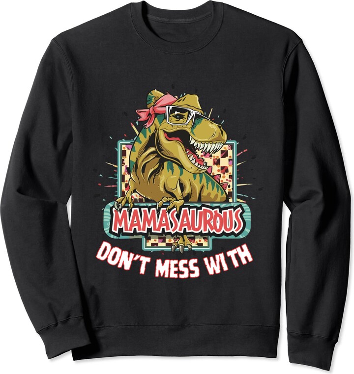 Mamasaurus Tees Dont Mess With Mamasaurus Funny Mother's Family T-rex ...