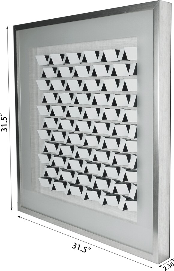 HUJI White Abstract Geometry Shadow Box Wall Decor - ShopStyle Artwork