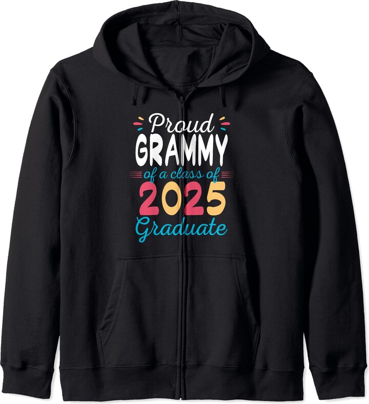 Proud GRAMMY Of A Class Of 2025 Graduate Graduation 2025 Zip Hoodie ...