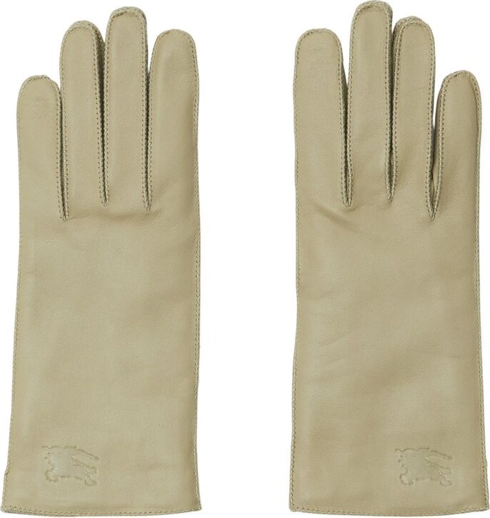 Burberry Leather Ekd Gloves - ShopStyle