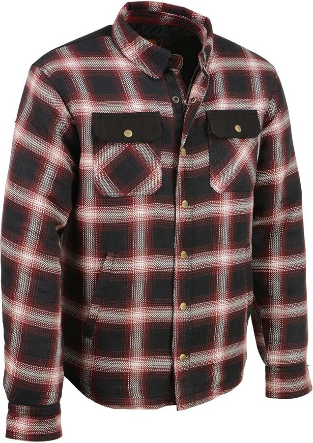 Milwaukee Leather Men's MPM1637 Black/Red Flannel Shirt - ShopStyle