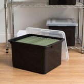 Iris Usa Letter & Legal-Size Plastic Storage File Box, Black - ShopStyle