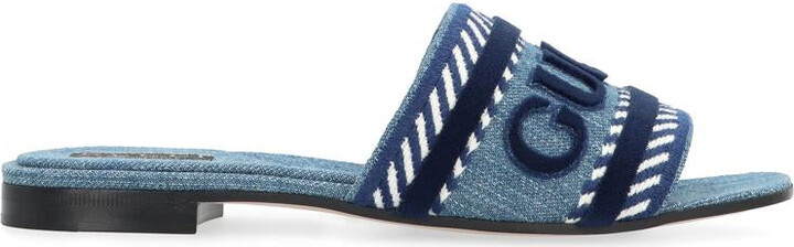Gucci Denim Slides - ShopStyle