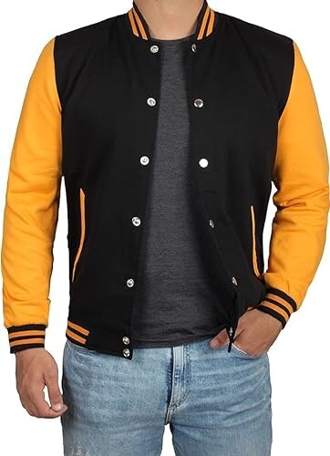 URBAN CREST Varsity Jacket Men - High School Letterman Bomber Style ...