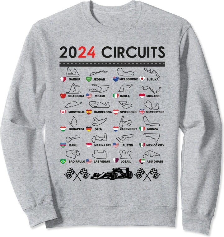 Formula racing track 2024 World circuits for racing car fans Sweatshirt ...
