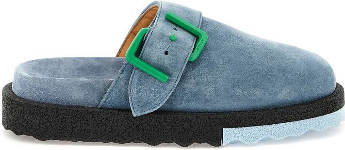 Off-White suede leather sponge clogs - ShopStyle Slip-ons & Loafers