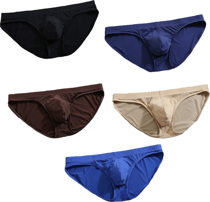 Faringoto Mens Seamless Briefs Summer Men's Briefs Ice Silk Low Waist ...