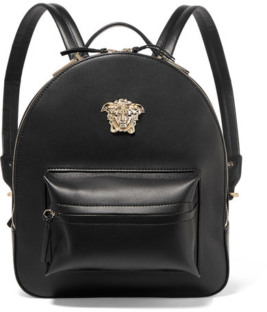 Versace Palazzo Medium Leather Backpack - Black - ShopStyle