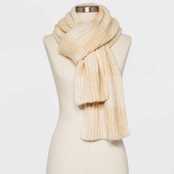 Universal Thread Women's Check Ribbed Scarf Cream - ShopStyle Scarves ...