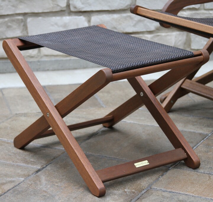 Eucalyptus & Dark Brown Sling Ottoman - ShopStyle