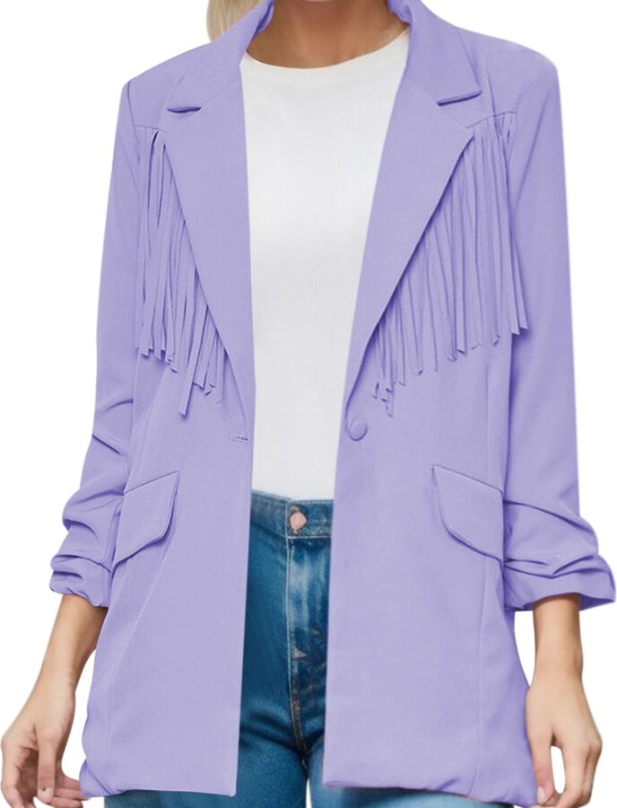 MODSGUE Long Blazer Women's Sporty Bolero Business Spring Suit Jacket ...