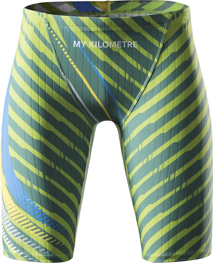 MY KILOMETRE Men's Jammers Long Swimming Trunks Swimming Swimsuit ...