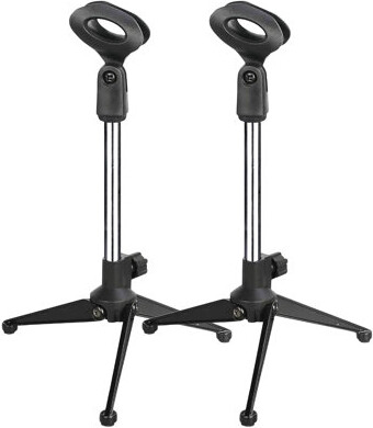 5 Core Desk Mic Stand 2 Pack Height Adjustable Table Tripod Portable ...