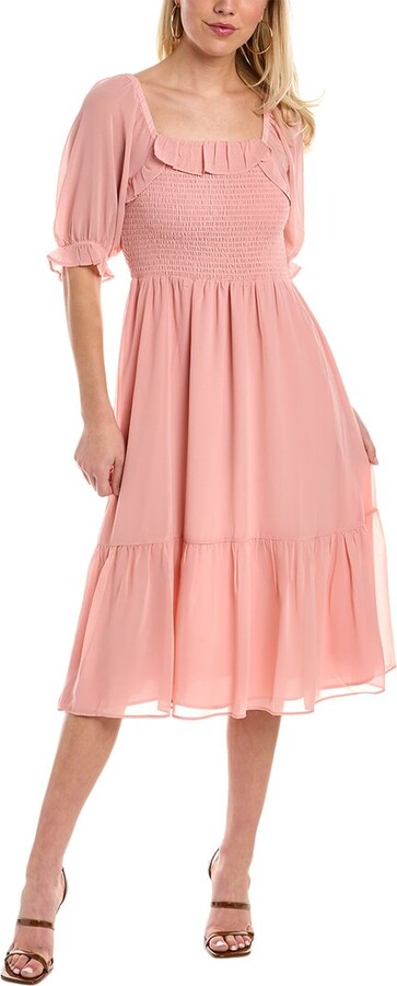 1 STATE Smocked Midi Dress - ShopStyle